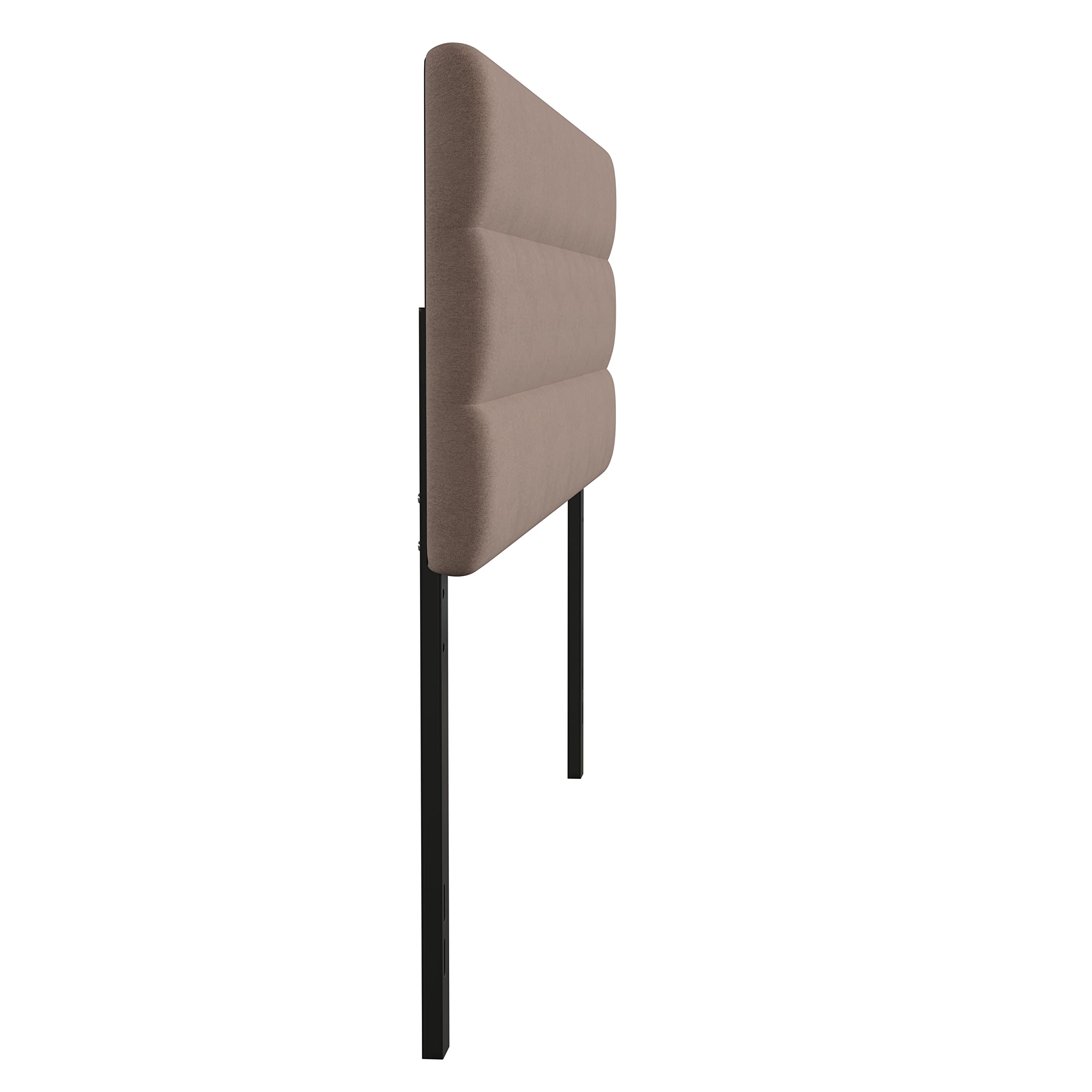 Flash Furniture Paxton Upholstered Headboard - Channel Stitched Taupe Fabric Upholstery - King - Adjustable Height from 44.5" to 57.25" From Floor