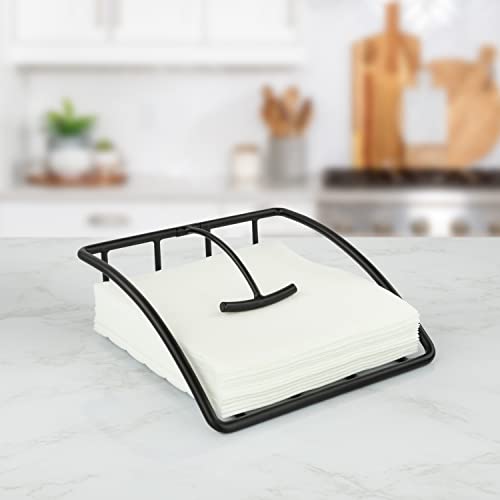 Spectrum Diversified Euro Weighted Napkin Holder for Storage and Dispensing for Dining Room Table and Kitchen Counter Organization