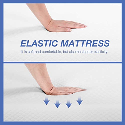 8 Inch Twin Mattress Cooling Gel Memory Foam Mattress CertiPUR-US Certified Medium Firm Feel Mattresses for Pressure Relieving & Cool Sleep Twin Size White