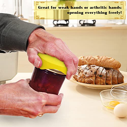 BACUTHY 5 Pack Jar Opener Gripper Pads, Multi-Purpose Rubber Bottle Lid Opener Pads for Seniors Weak Hands, Heat Insulation Kitchen Gadgets Coasters Grippers Jar Openers Pads
