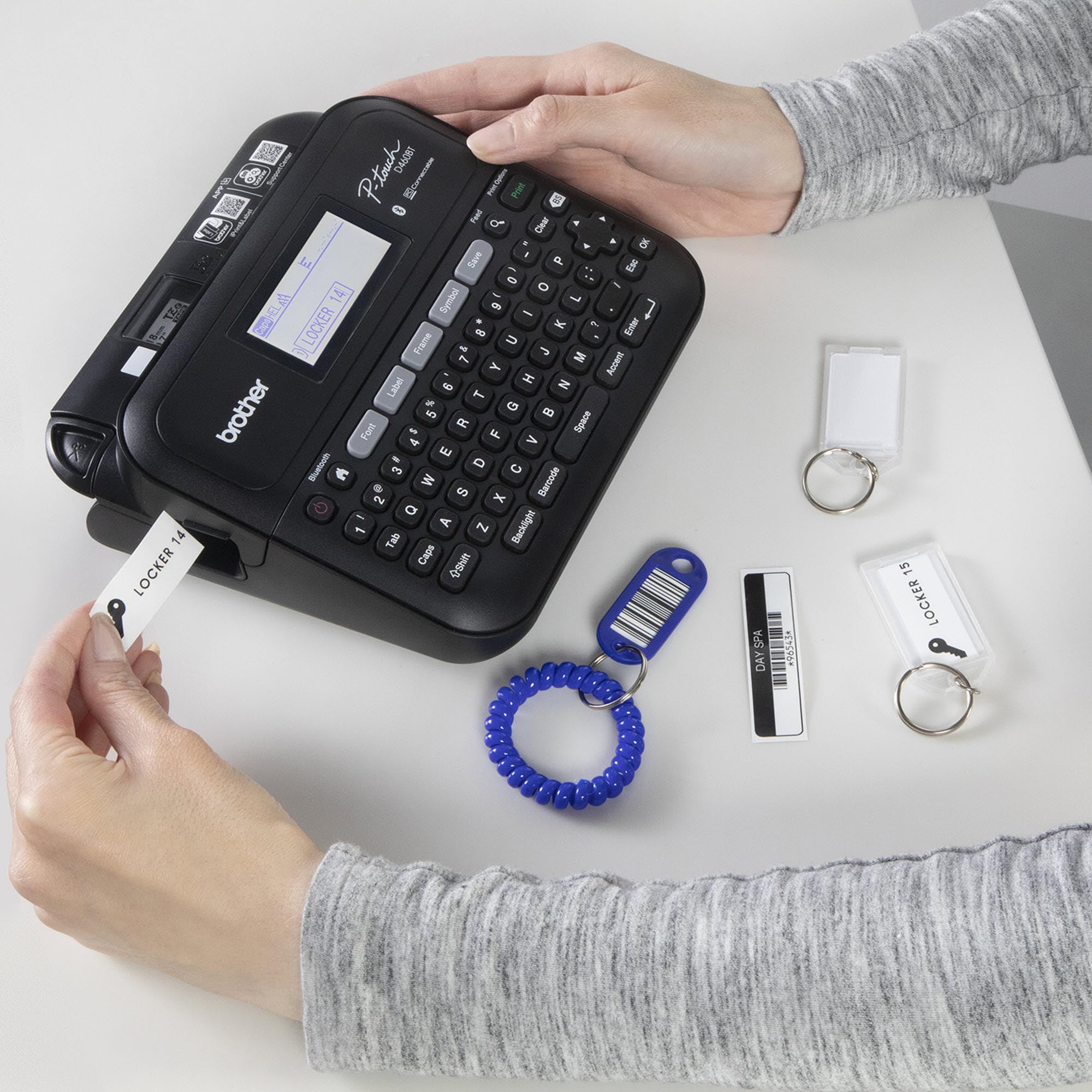 Brother P-Touch PT-D460BT Business Expert Connected Label Maker | Connect and Create via Bluetooth® on TZe Label Tapes up to ~3/4 inch, White