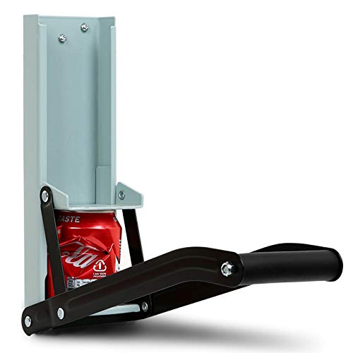 16 oz. Metal Can Crusher/Smasher, Heavy Duty Wall Mounted Aluminum Can Crusher, Crusher Recycling Tool for Seltzer, Soda, Beer Cans with Bottle Opener