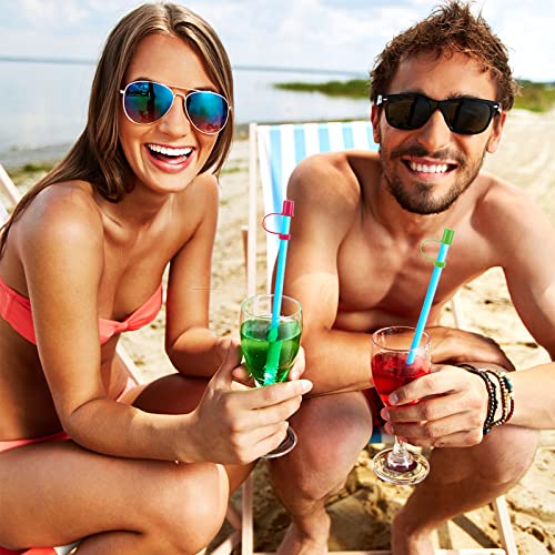 Prasacco 30 Pieces Straw Tips Cover, Colorful Plastic Drinking Straw Caps Reusable Drinking Straw Lids Straw Plug Drinking Dust Cap Drinking Straw Caps for 9 mm(0.35inch) Straws(6 Colors) (30 PCS)