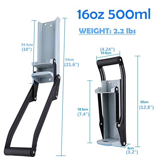 16 oz. Metal Can Crusher/Smasher, Heavy Duty Wall Mounted Aluminum Can Crusher, Crusher Recycling Tool for Seltzer, Soda, Beer Cans with Bottle Opener
