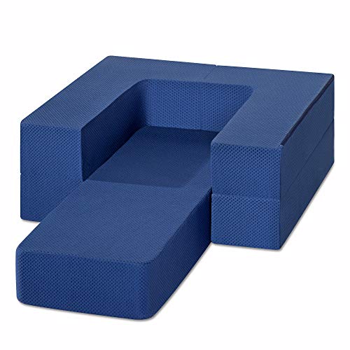 PrimaSleep 8 Inch Gel Memory Foam Multi-Function Mattress/Floor Mat/Sofa/(Dark Blue), Twin