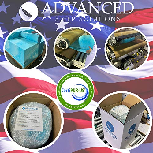 Gel Memory Foam Mattress Topper Twin Extra Long, Plush 2 Inch Thick, Premium Gel Infused Twin XL Memory Foam Mattress/Bed Topper/Pad for a Cool, and Comfortable Sleep. Made in The USA