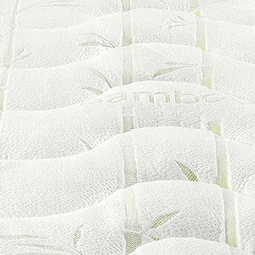 Hypoallergenic Cool Bamboo Jacquard Fitted Mattress Topper Full Size Extra Plush and Soft Mattress Pad