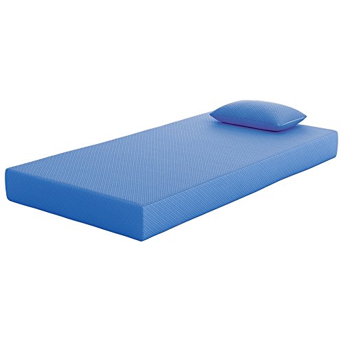 Ashley Furniture Signature Design - iKidz Children's Mattress and Pillow Set - Kids Bed in a Box - Twin - Blue