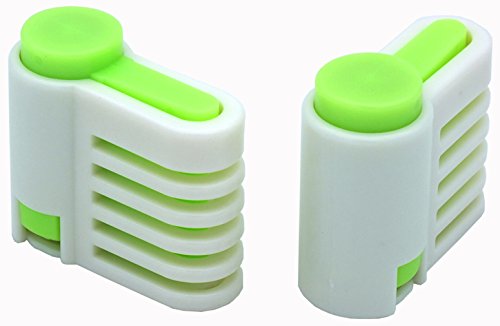 2PCS DIY Cake Slicer , Stratification Auxiliary , Bread Slice , Toast Cut, 5 Layers Leveler Slicer , Kitchen Fixator Tool (2, Green)