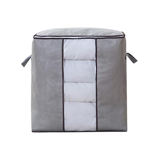 Home Quilt Storage Box Large Capacity Foldable Storage Box with Window, Under Bed Storage Containers, Foldable Closet Organizers, Comforters Blankets Bedding Clothes Storage Bins 18.8x11.8x19.7in