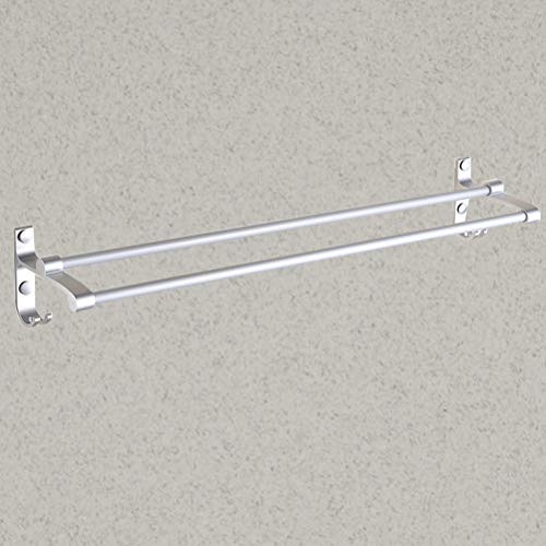 Towel Hooks Towel Bar Double Towel Hanger Holder Wall Mounted Metal Bath Towel Rack Organization for Bathroom () 48cm Towel Hook