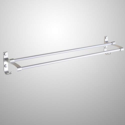 Towel Hooks Towel Bar Double Towel Hanger Holder Wall Mounted Metal Bath Towel Rack Organization for Bathroom () 48cm Towel Hook