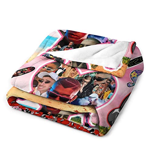 PAPFESPY Bad Blankets Bunny Blanket for Aldult Animes DIY Blanket Throw Blankets, Flannel Fleece Blankets and Throws for Sofa, Queen Size Air Conditioning Blankets 50"x40"