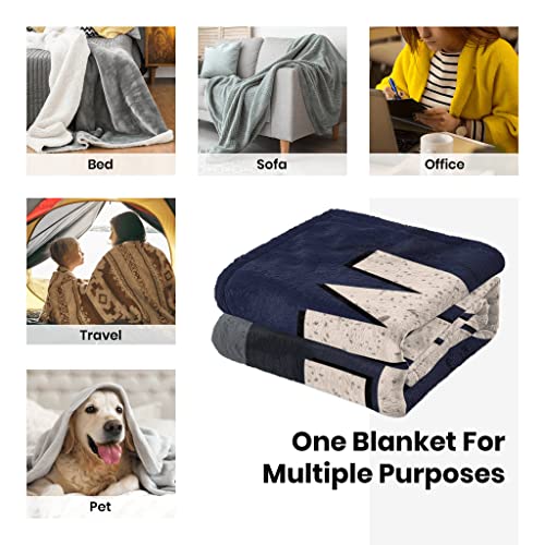 Wream Custom Blanket for Bed Personalized Fans Gift Basketball City Name and Number Winter Summer Fleece Throw Blankets, Optional【40x50】【50x60】【 60x80】inch