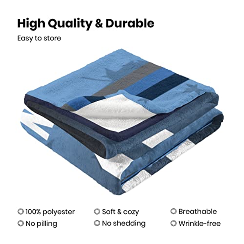 Wream Custom Blanket for Bed Personalized Fans Gift Basketball City Name and Number Winter Summer Fleece Throw Blankets, Optional【40x50】【50x60】【 60x80】inch