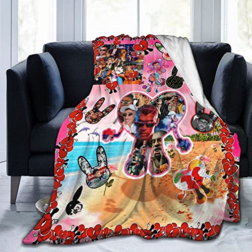 PAPFESPY Bad Blankets Bunny Blanket for Aldult Animes DIY Blanket Throw Blankets, Flannel Fleece Blankets and Throws for Sofa, Queen Size Air Conditioning Blankets 50"x40"