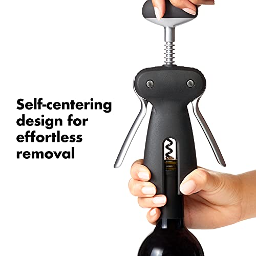 OXO SteeL Winged Corkscrew with Removable Foil Cutter