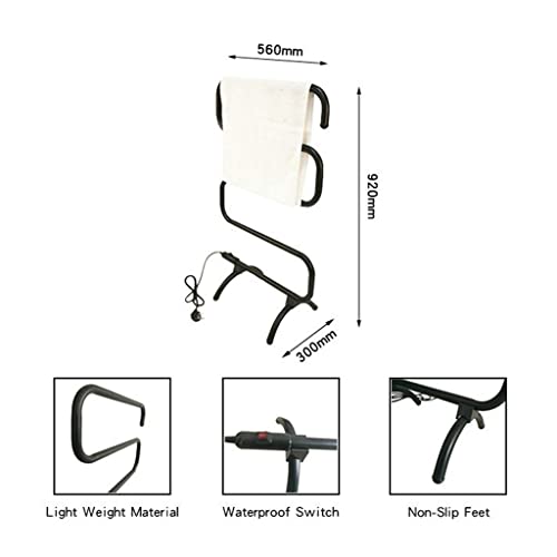 FCMLD Bathroom Towel Warmer Electric Towel Drying Rack Towels Heated Rack Standing Wall Mounted Bath Towel Hanger Dryer Shelf