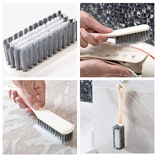 4 Pack Deep Cleaning Brush Set-Kitchen Cleaning Brushes, Includes Grips Dish Brush, Bottle Brush, Scrub Brush Bathroom Brush, Shoe Brush for Bathroom, Floor, Tub, Shower, Tile, Bathroom, and Kitchen