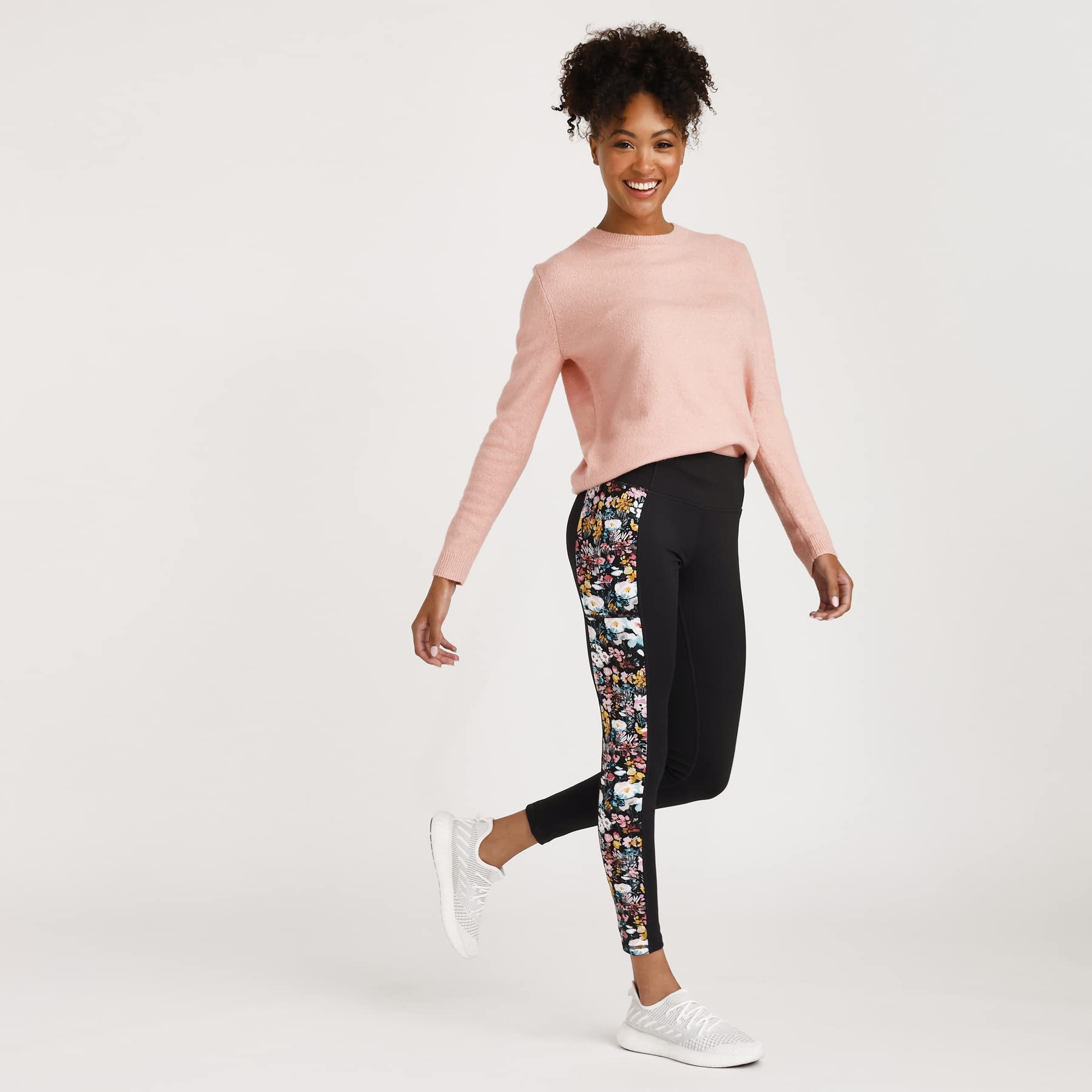 Vera Bradley Women's Active High-waist Leggings With Side Pocket and 26" Inseam (Extended Size Range), Artist's Garden, XXLarge