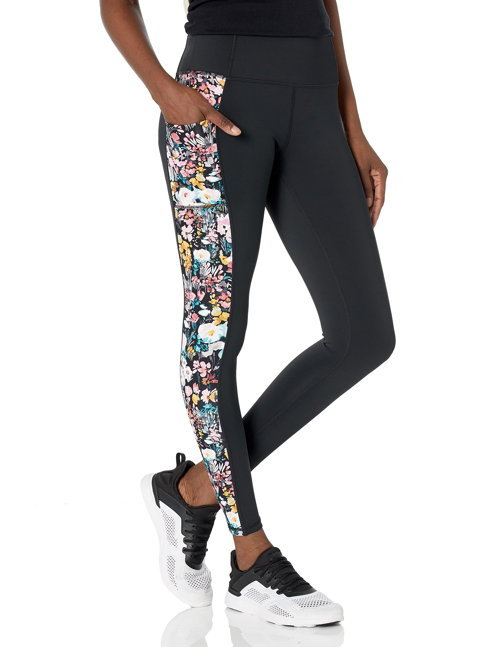 Vera Bradley Women's Active High-waist Leggings With Side Pocket and 26" Inseam (Extended Size Range), Artist's Garden, XXLarge