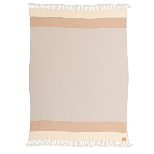 Ritzy 100-Percent Fine Merino Wool Throw Blanket - Ultra Soft 18 Microns Merino Wool Light-Weight 400 GSM 3 LB - Machine Washable - Sea Salt Grey