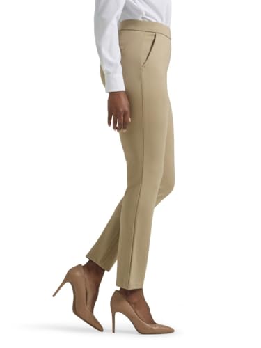 Lee Women's Ultra Lux Comfort Any Wear Slim Ankle Pant Kansas City Khaki 16 Long