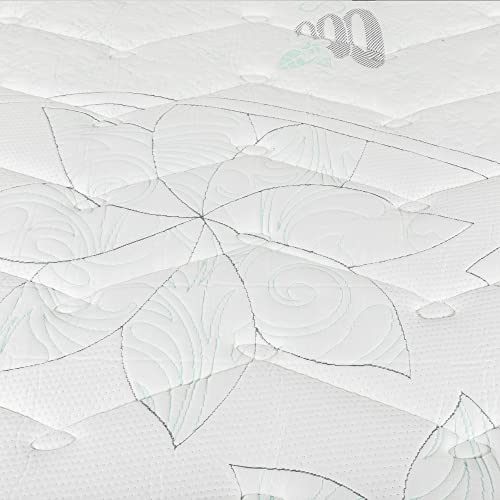 Ottomanson Firm Euro Top 12 in. Hybrid Twin Mattress - Innerspring and Foam for Pressure Relief and Cool Sleep