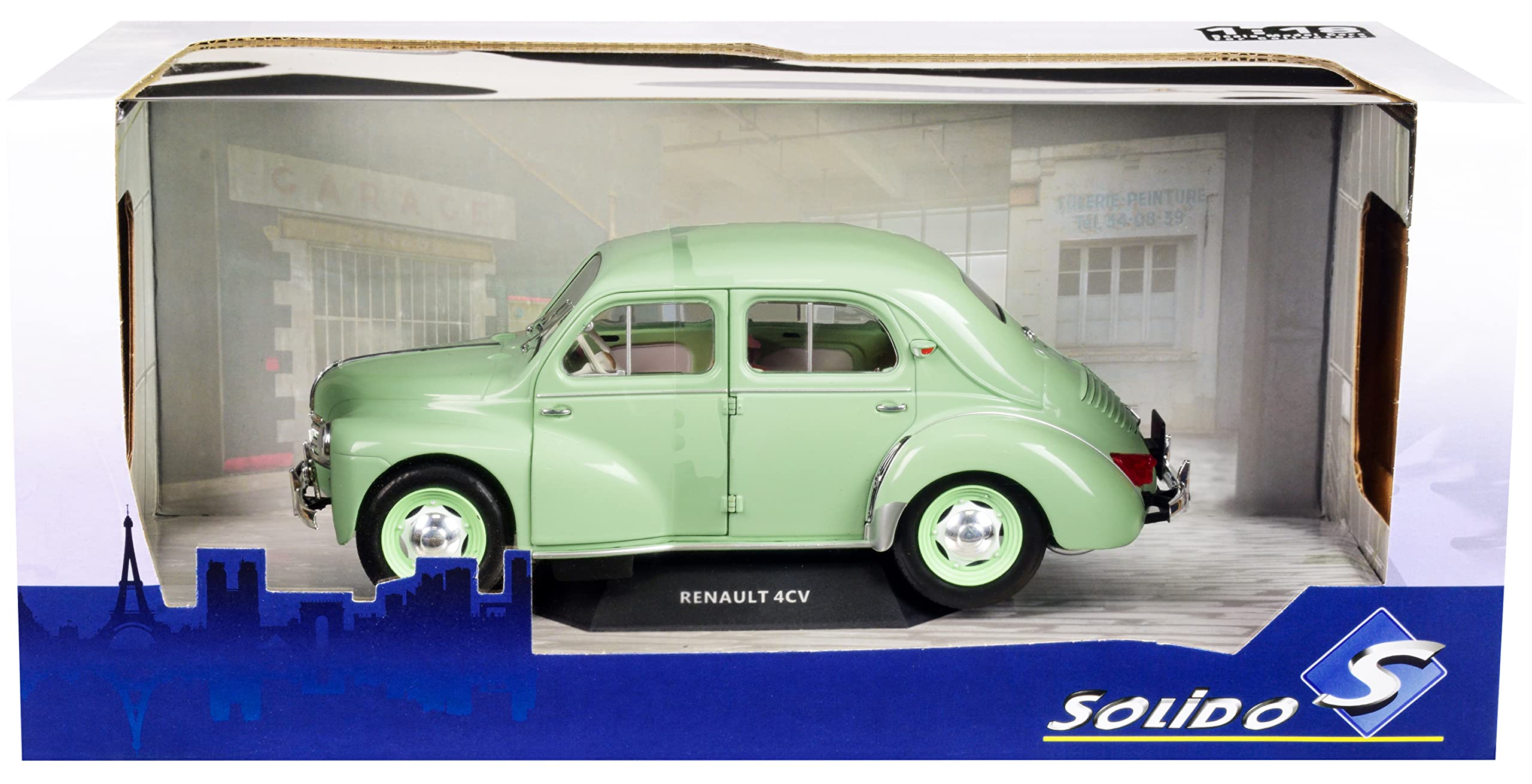 1955 4CV Vert D'eau Green 1/18 Diecast Model Car by Solido S1806602