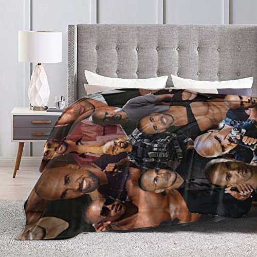 Hamklla Shemar Moore Collage Blanket Ultra-Soft Micro Fleece Blanket Warm Cozy Plush Bed Blanket Lightweight Sofa Throw Blanket, Black, 50'x40'