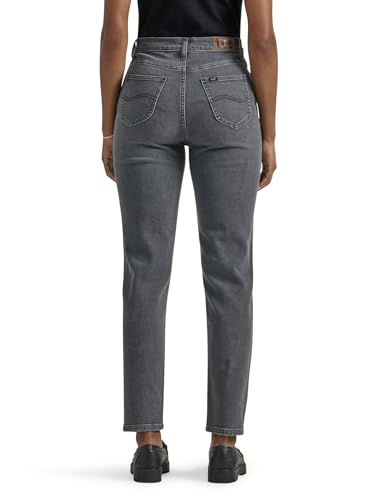 Lee Women's Legendary High Rise Mom Jean, Washed Black, 6