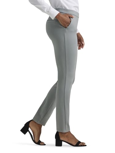 Lee Women's Ultra Lux Comfort Any Wear Slim Ankle Pant Dover Gray 10 Short