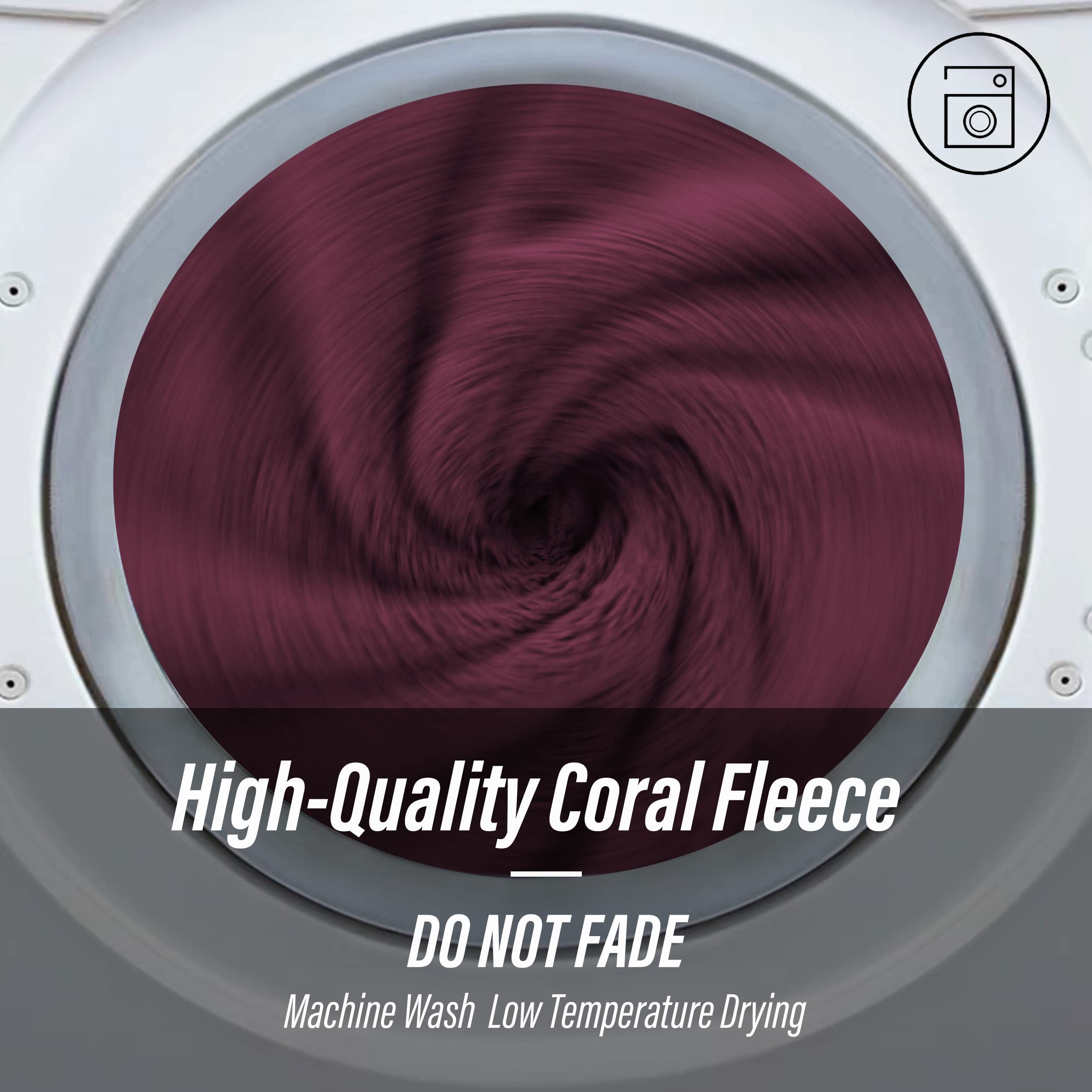 MOONQUEEN Ultra Soft Microfiber Coral Velvet Towel Set - Quick Drying, 2 Bath Towels, 2 Hand Towels, 2 Washcloths - Burgundy, 6 Pcs