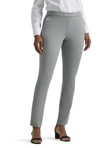 Lee Women's Ultra Lux Comfort Any Wear Slim Ankle Pant Dover Gray 10 Short
