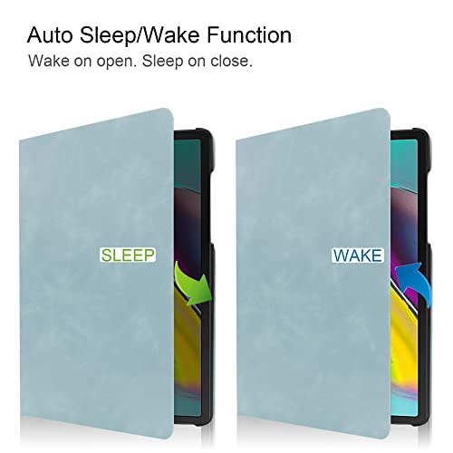 for Samsung Galaxy Tab S5E 10.5 T720 T725 (2019 Release) Tablet Cover,Ultra Slim Folio Stand Sleep/Wake Up Leather Case for Galaxy Tab S5e SM-T720 SM-T725C 10.5" (Light Blue)