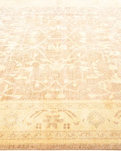 Solo Rugs One of a Kind Hand Knotted Hand Made Wool Contemporary Tribal Eclectic Gray 8 x 10 Area Rug