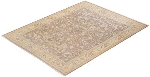 Solo Rugs One of a Kind Hand Knotted Hand Made Wool Contemporary Tribal Eclectic Gray 8 x 10 Area Rug