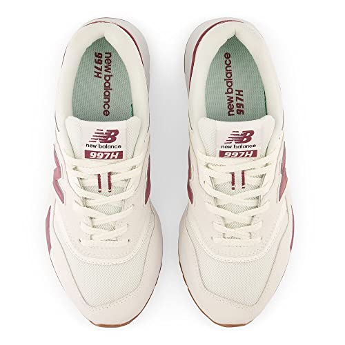 New Balance Women's 997H V1 Lifestyle Sneaker, Sea Salt/Washed Burgundy, 10