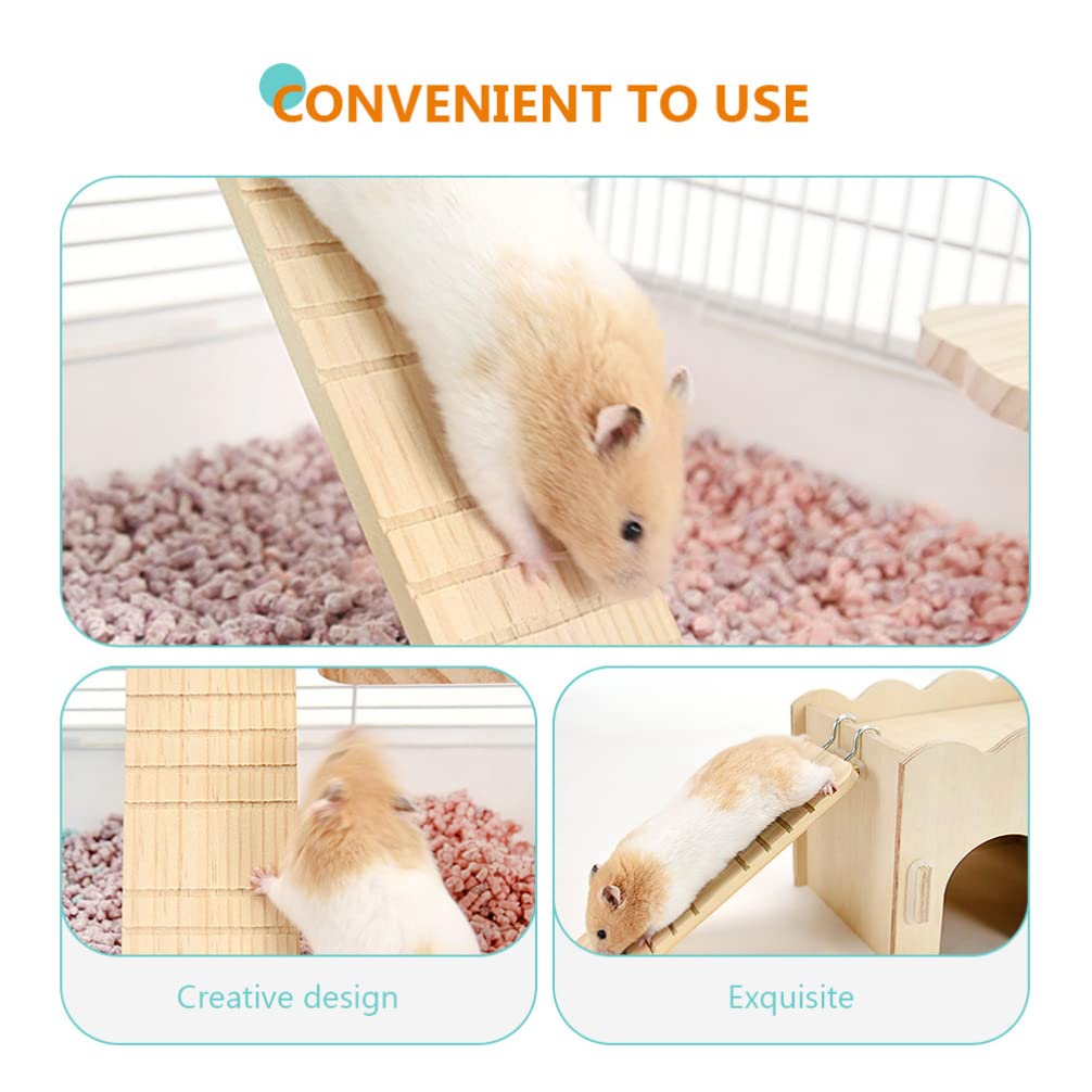 Mipcase 2pcs Hamster Platform Pet Cage Ladder Toy Ladder Toy Hamster Climbing Ladder Hamster Toy Hamster Supplies Small Pets Training Ladder Interesting Chinchilla Ladder