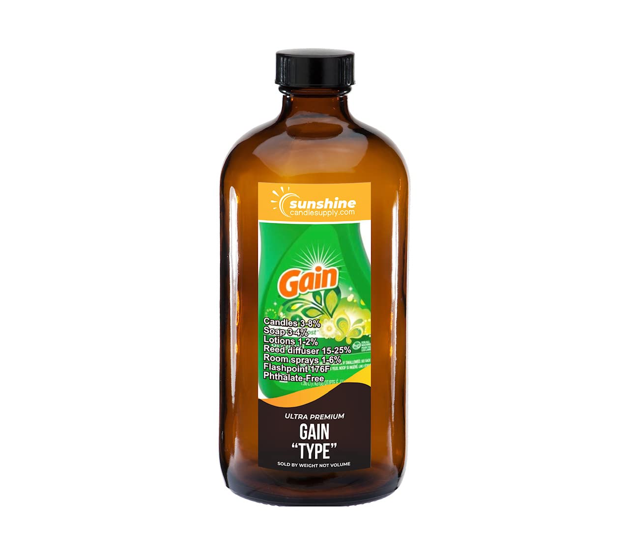 Gain "Type" Ultra Premium Fragrance Oil for Candles, soap, Body Products and diffusers. 8 Ounce Bottle