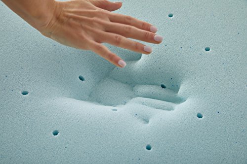 Bedsy Sleep Mattress Topper Gel Memory Foam, Queen, Blue