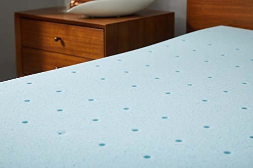 Bedsy Sleep Mattress Topper Gel Memory Foam, Queen, Blue