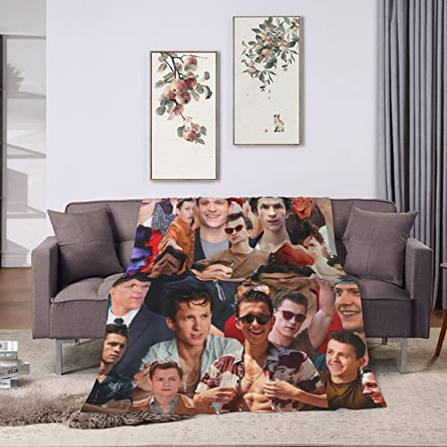 Tom Holland Collage Throw Blankets Warm Flannel Ultra-Soft Micro Fleece Blanket ,for Bedding,Couch,Sofa,Bed