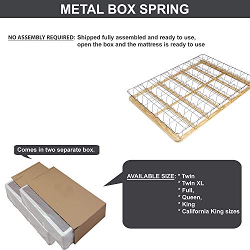 Spring Air Fully, 5" Assembled Semi Flex Box Spring for Mattress, King Size, Colletion