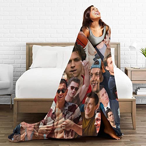 Tom Holland Collage Throw Blankets Warm Flannel Ultra-Soft Micro Fleece Blanket ,for Bedding,Couch,Sofa,Bed