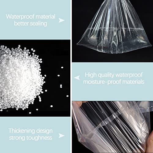 5 Pcs Large Rug Storage Bag, Clear Plastic Carpet Bag Fits Rug up to 6'x 9', Protects Rolled Rugs Moving Bag, for Indoor Outdoor Carpet Moving or Storage