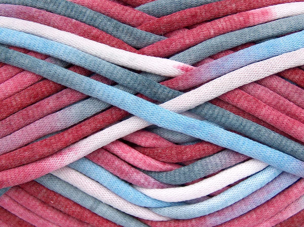 250 gr ICE YARNS Tube Cotton Jumbo Color (40% Cotton) Yarn Red Pink Shades Grey Light Blue