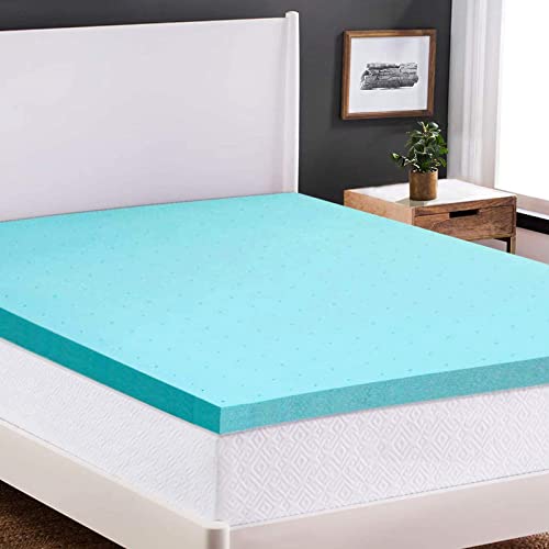Memory Foam 3 Inch Queen Mattress Topper Mattress Pad, Gel Infused Soft Bed Topper Bed Mattress Toppers for Pressure Relieving