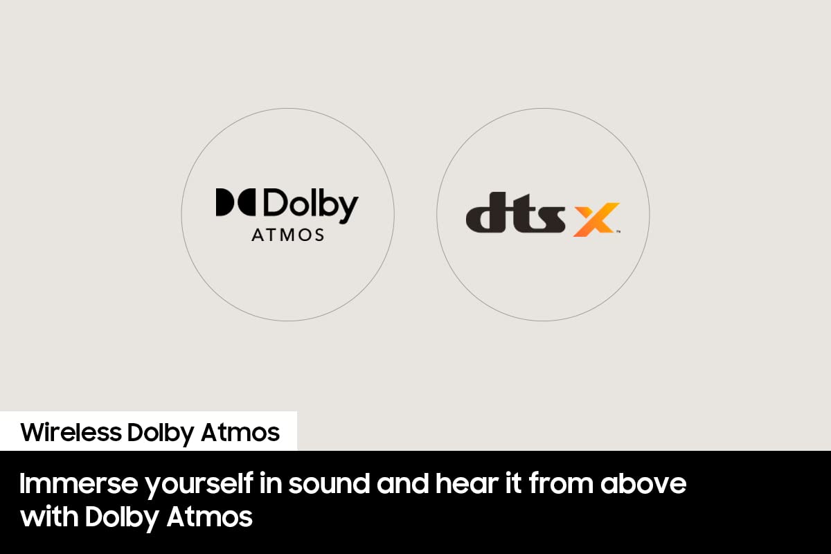 SAMSUNG HW-Q800B/ZA 5.1.2ch Soundbar w/ Wireless Dolby Atmos, DTS:X, Q Symphony, SpaceFit Sound, Built In Voice Assistant, AirPlay 2, Game Pro Mode, Tap Sound, 2022