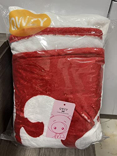 Red Clouds Anime Throw Blanket Flannel Fleece Blanket Cosplay Hooded Cloak Shawl Wrap Nap Quilt 80x60 (C, 80''X60'')